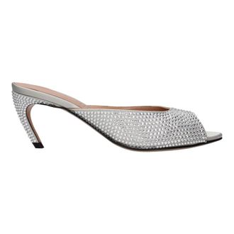 The Attico Satin-Stiletto-Sandalen - - Shoes - Damen - Grau - 37 EU