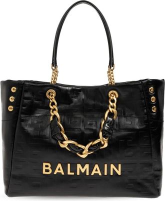 Balmain Femme, Sacs, Noir, Taille: ONE Size Open Tote Large