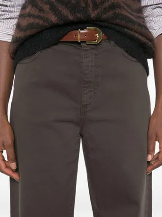 Parosh Wide-Leg Denim Jeans - Brown