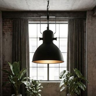 Licht-Erlebnisse Deckenstrahler schwenkbar Schwarz Metall Retro rund 16cm E14 DALLAS Spot Lampe Wohnzimmer Flur