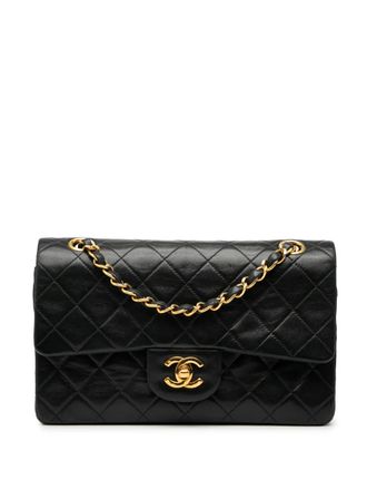 Chanel petit sac port&eacute; &eacute;paule Double Flap (1991-1994) - Noir