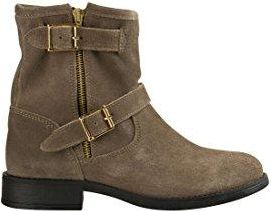 Pieces Femme Iza Bottines &agrave; Fermeture &eacute;clair en Daim Sable Chaussures de Bateau, Tuffet Beige, 40 EU