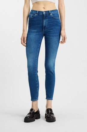 HUGO BOSS Skinny-fit-Jeans HUGO Malu, Damen, Gr. 27, L&auml;nge 34, blau (medium blau 427), Jeans, Obermaterial: 98% Baumwolle, 2% Elasthan, unifarben, Basic, schmal