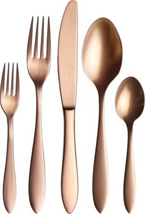 Villeroy & Boch Manufacture Besteckset 20tlg. Gold, Besteck, Tafelbesteck, Besteck Set 6 Personen, Edelstahl