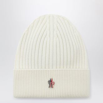 Moncler Elfenbeinwei&szlig;e M&uuml;tze aus Wolle