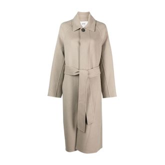 Ami Belted Coats - - Coats - Damen - Beige - XS