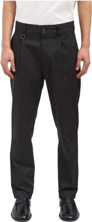 Paolo Pecora Homme, Pantalons, Noir, Taille: XL Pantalone in Cotone e Lycra
