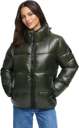 Marikoo Damen Winterjacke (S-3XL) - gesteppt, hochschlie&szlig;ender Kragen, leicht - N071 - DarkOlive Gr&ouml;&szlig;e XXL - Gr.XXL