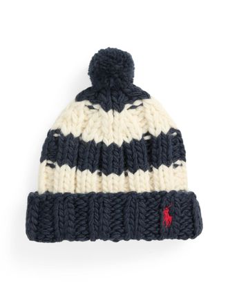 Ralph Lauren STRIPED WOOL POM-POM BEANIE
