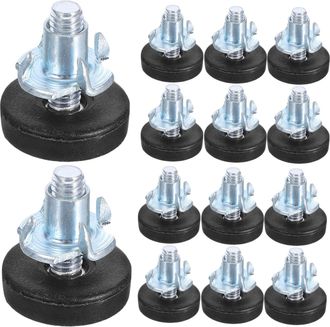 Angoily 24 Stück Teiliges Verstellbare Möbel nivellierfüße aus Rutschfestem Material Höhenverstellbare Möbelfüße für Tisch Stuhl Schrankbeine Stabilisierend S