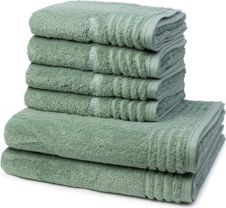 Vossen 6 teiliges Frottier-Set - Vienna Style Supersoft (4 X Handtuch 2 X Duschtuch im Set) - 620 g/m2 - Baumwolle - Frottee - saugstark - weich und flauschi