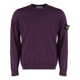 Stone Island Rundhalspullover mit erhabenen Stichdetails - - Knitwear - Herren - Lila - S