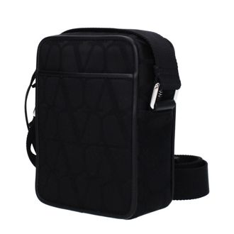 Valentino Garavani Mens Black Fabric Crossbody Bag