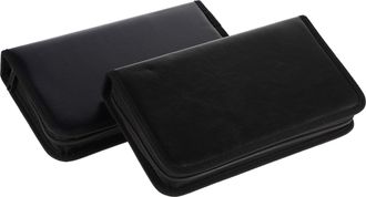 Valiclud 2 Stück PU Auto CD Tasche Organizer Kompakte DVD Aufbewahrungsbox mit Modischem Design Langlebig und Platzsparend für Auto und Zuhause Handlich und St