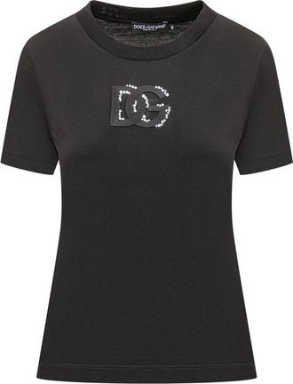 Dolce & Gabbana Femme, Tops, Noir, Taille: 40 FR T-Chemises