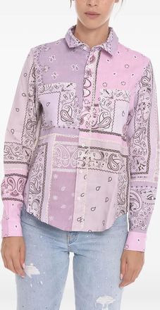 Amiri chemise en coton &agrave; imprim&eacute; cachemire - Rose