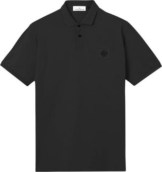 Stone Island Homme, Tops, Noir, Taille: XL Polo Piqu&eacute; Coton 50/2