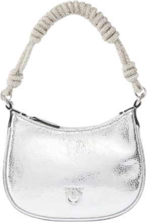 Pinko Pinko, Femme, Sacs, Gris, Taille: ONE Size Mini Half Moon