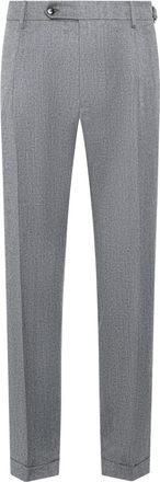 Berwich Softe Flanellhose aus Schurwolle mit Riegelverschluss in