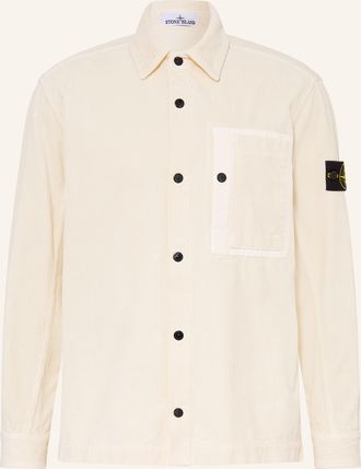 Stone Island Cordhemd Comfort Fit weiss