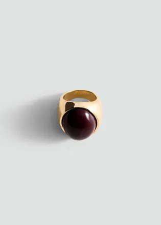 Mango Bague pierre or - Femme - S - MANGO