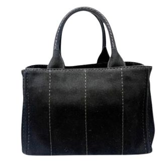 Prada Sac cabas Pre-owned en toile - Femme - Pre-owned - Noir - Taille: ONE Size