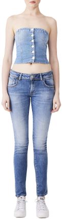 LTB Jeans Jeans Damen Maxime - Schlank Fit mit Mittlere Taille und Rei&szlig;verschluss in Blau aus Baumwollmischung - Gr&ouml;&szlig;e W28L30