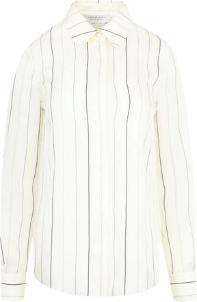 Gabriela Hearst Gestreiftes Henri Hemd - Nude