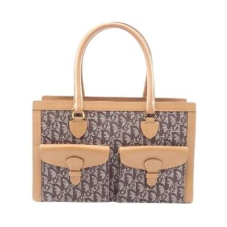 Dior Pre-owned Trotter Canvas Leder Tote Bag - - Pre-owned - Damen - Beige - ONE SIZE