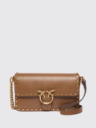 Pinko Mini sac bandouli&egrave;re Love Birds en cuir de veau avec clous