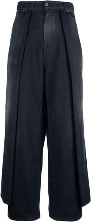 Balenciaga Weite Jeans mit Bundfalten - Schwarz