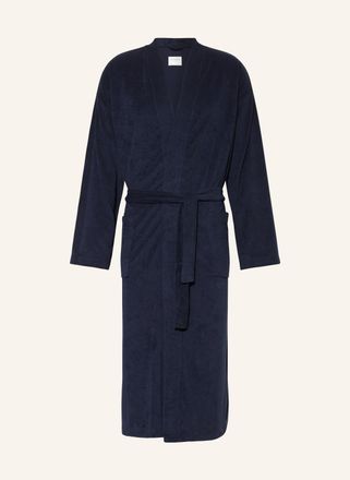 Schiesser Herren-Bademantel Feather Terry blau