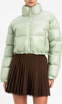 Twinset Kurze Stepp-Daunenjacke mit Stehkragen und Rei&szlig;verschluss