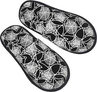 Generic Chaussons Toile DAraignée Violette Lavables Pantoufles Antidérapantes Pantoufles En Coton Pour Hiver DIntérieur Unisex M