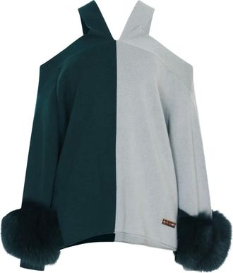 Izaak Azanei pull à design croisé - Vert