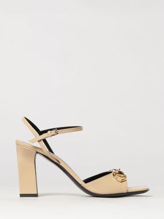 Gucci Sandales Signora en cuir bross&eacute; avec mors et talon haut