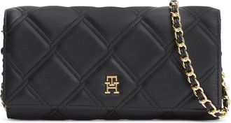 Tommy Hilfiger Portemonnaie Quilted TH Monogram Chain Strap