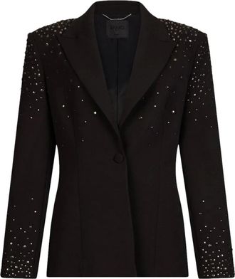 Liu Jo Femme, Vestes, Noir, Taille: 42 FR Veste Orn&eacute;e de Bijoux