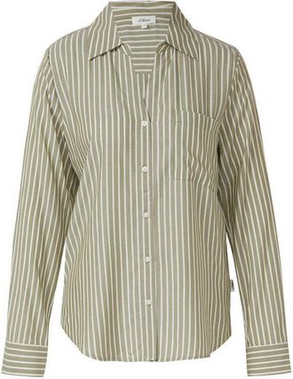 s.Oliver Langarmbluse Bluse Flie&szlig;ende Viskose-Bluse mit Turn-up