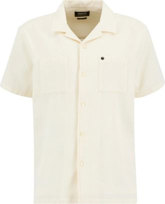 Barbour Homme, Chemises, Blanc, Taille: M Msh5748 Short Sleeve Shirt