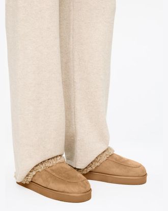 Arket Kunstfell-Hausschuh -Beige