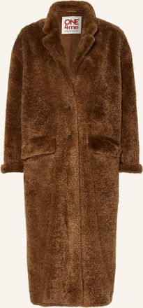 Grace Grace Teddyfell-Mantel braun