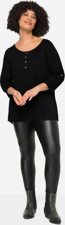 Angel Of Style T-Shirt T-Shirt Rundhals mit Knopfleiste 3/4-Ärmel