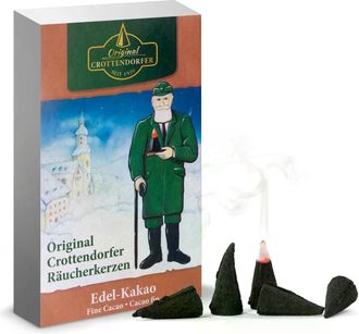 Rudolphs Schatzkiste R&auml;ucherkerzen Crottendorfer mit Edel-Kakao Duft in Winterverpackung BxHxT 6x11x2cm NEU Kakaoduft R&auml;ucherkegel Winterduft S&uuml;&szlig;lich Schokoladenduft Tradi