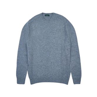 Zanone Rundhals-Strickware - - Knitwear - Herren - Blau - 2XL