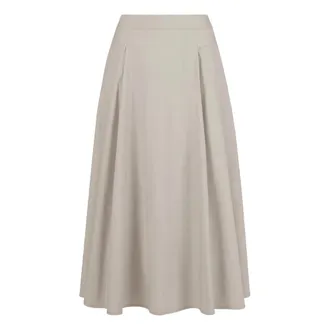 Bomboogie Femme, Jupes, Beige, Taille: 42 FR Pleated Wide Skirt