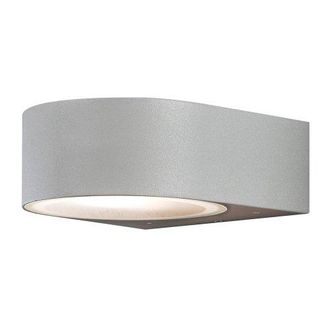 Konstsmide Teramo 7510-300 Wandleuchte B: 17cm T: 18,5cm H: 7cm / 1x40W / IP44 / lackiertes Aluminium / grau