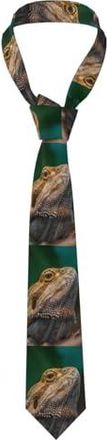 Generic Cravate DAffaires Reptile Dragon Barbu Confortable Tie &Eacute;l&eacute;gant Cravate Pour L&Eacute;cole Accessoires &Eacute;v&eacute;nements