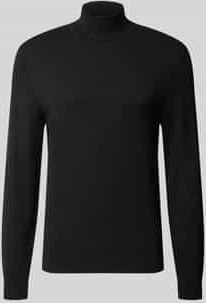 Mc Neal Slim Fit Rollkragenpullover aus Viskose-Mix mit Rippb&uuml;ndchen