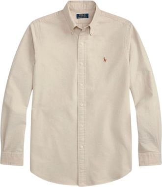 Ralph Lauren Homme, Chemises, Beige, Taille: XL Chemise Oxford Iconic Coupe Personnalis&eacute;e